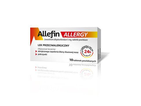 ALLEFIN ALLERGY 5MG, na alergie, 10TABLETEK | Tabletka.pl