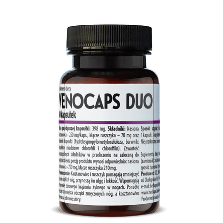 VENOCAPS DUO 60KAPSUŁEK (HERBAPOL KRAKÓW) | Tabletka.pl