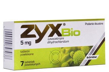 ZYX BIO 5MG, na alergie, 7TABLETEK | Tabletka.pl