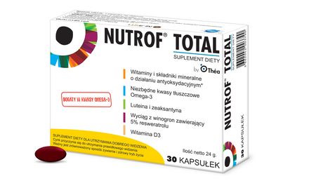 NUTROF TOTAL Z WITAMINĄ D3 30 KAPSUŁEK, | Tabletka.pl