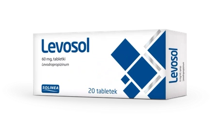 LEVOSOL 60MG, lek przeciwkaszlowy, 20TABLETEK | Tabletka.pl