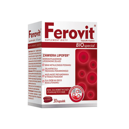 FEROVIT BIO SPECIAL, żelazo, 30KAPSUŁEK | Tabletka.pl