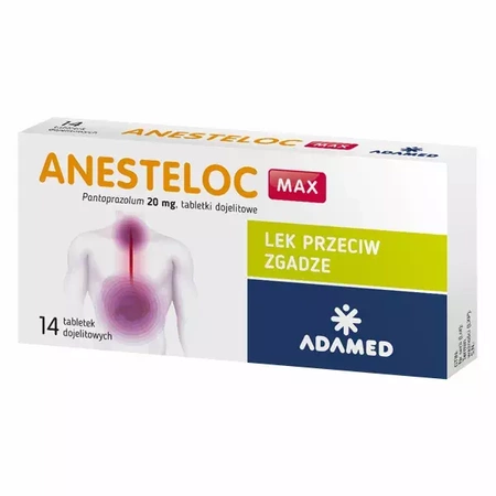 ANESTELOC MAX 20MG ,na zgagę, 14TABLETEK | Tabletka.pl