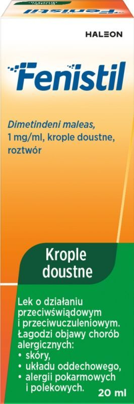Fenistil krople doustne 20 ml | Tabletka.pl