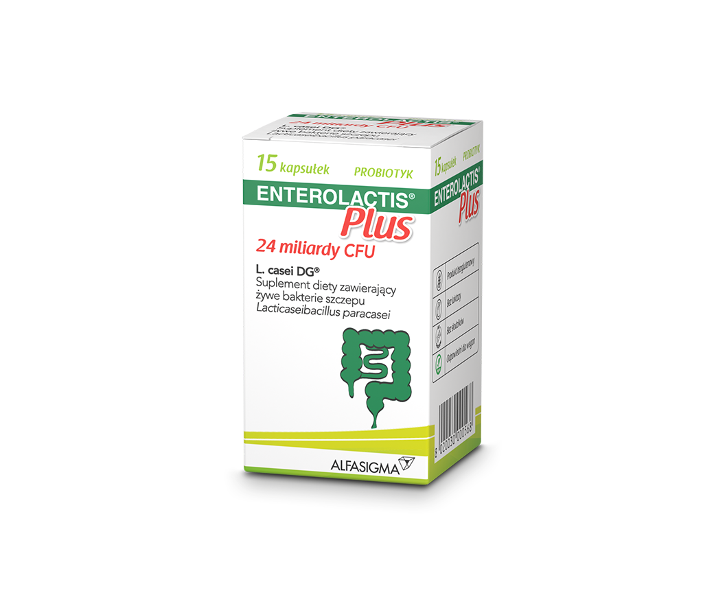 ENTEROLACTIS Plus, probiotyk, 15KAPSUŁEK | Tabletka.pl