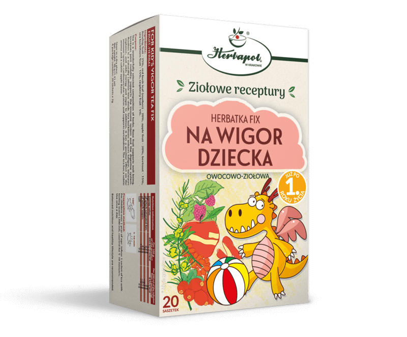 HERBATKA NA WIGOR DZIECKA 20SASZETEK (HERBAPOL), data ważności 06.25 ...