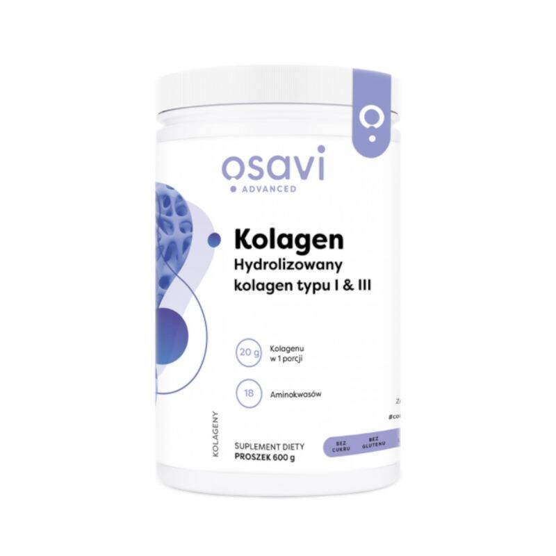 OSAVI HYDROLIZOWANY KOLAGEN TYPU I & III PROSZEK 600G | Tabletka.pl