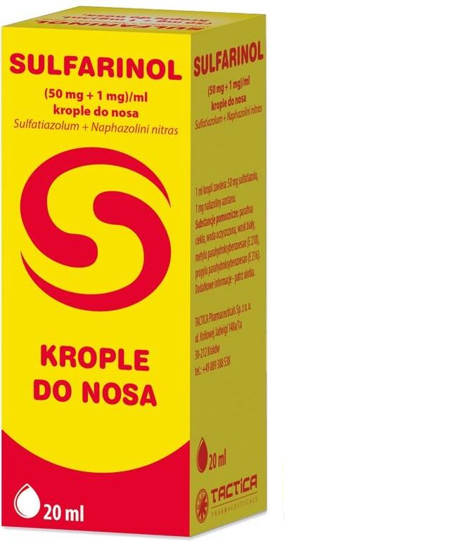 Sulfarinol krople do nosa 20 ml | Tabletka.pl